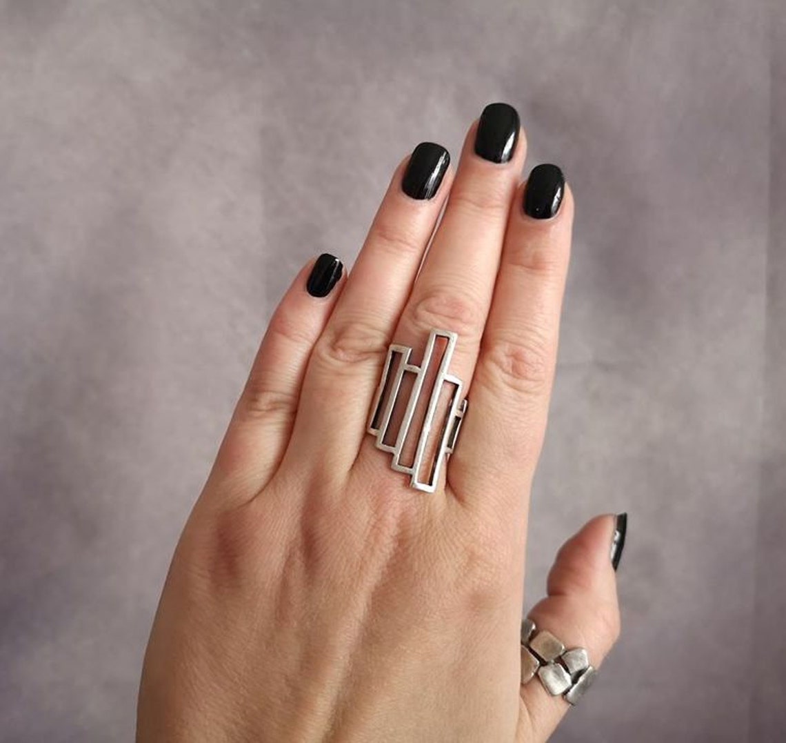 Bohemian Stackable Adjustable Geometric Minimalist Ring - Etsy