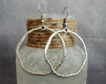 Dangle Antique Silver Plated Statement Earrings Bohemian - Etsy