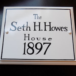 Circa Sign Hand Painted Wide Edge Rectangle for Historic House 14"x11 ...