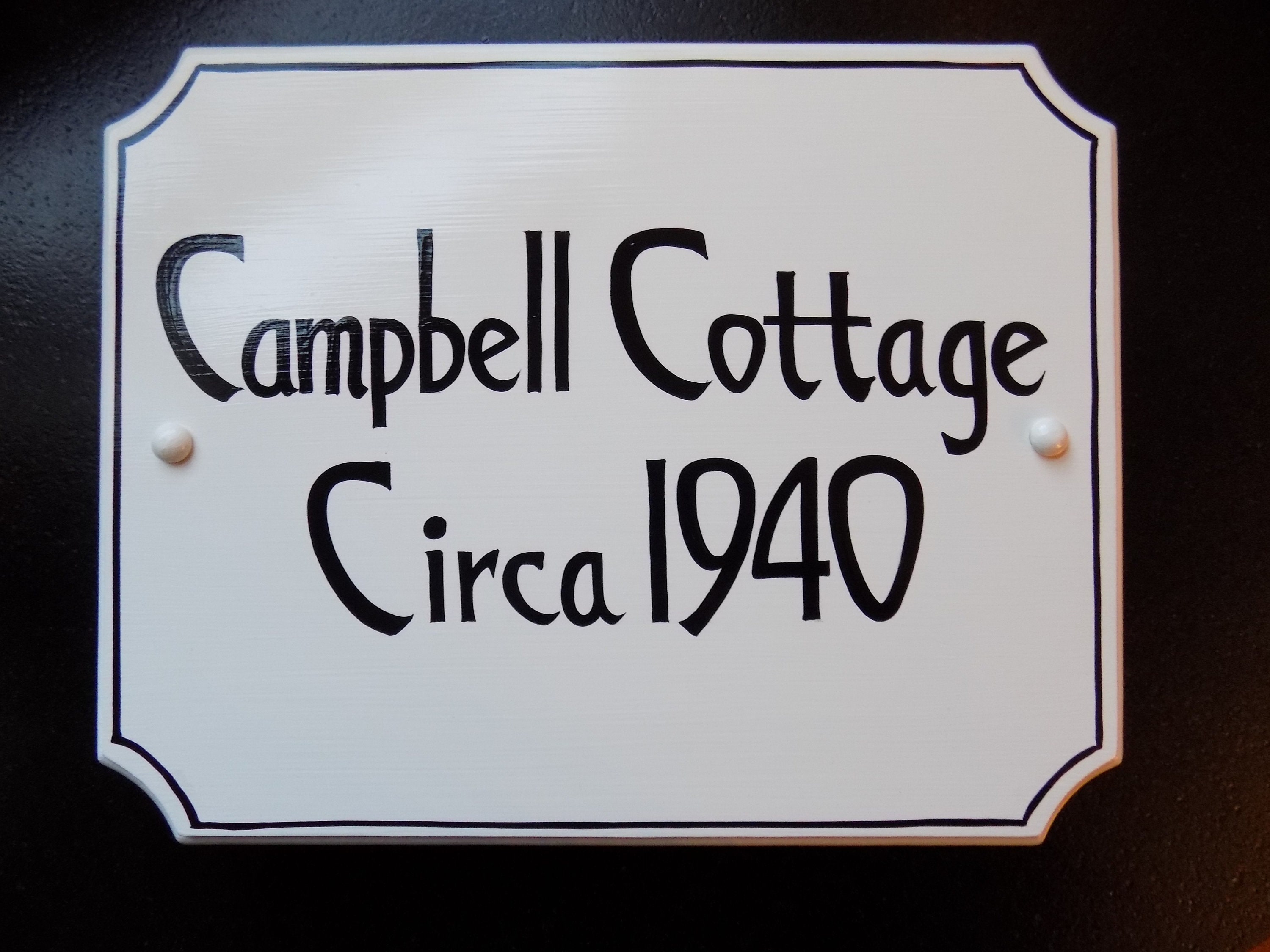 Circa Sign Hand Painted French Corner Rectangle 14 X - Etsy