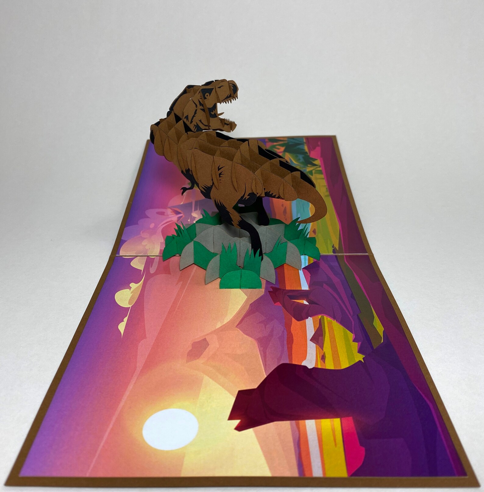 Dinosaur Birthday Card Pop up Dinosaur Park 3D Funny | Etsy