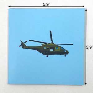 3D Helicopter Birthday Pop up Card - Father's Day Card - Pilot’s ...