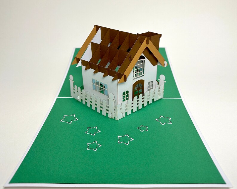 New Home Pop up Card Beautiful House Card Retirement Card - Etsy