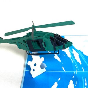 3D Helicopter Birthday Pop up Card - Father's Day Card - Pilot’s ...