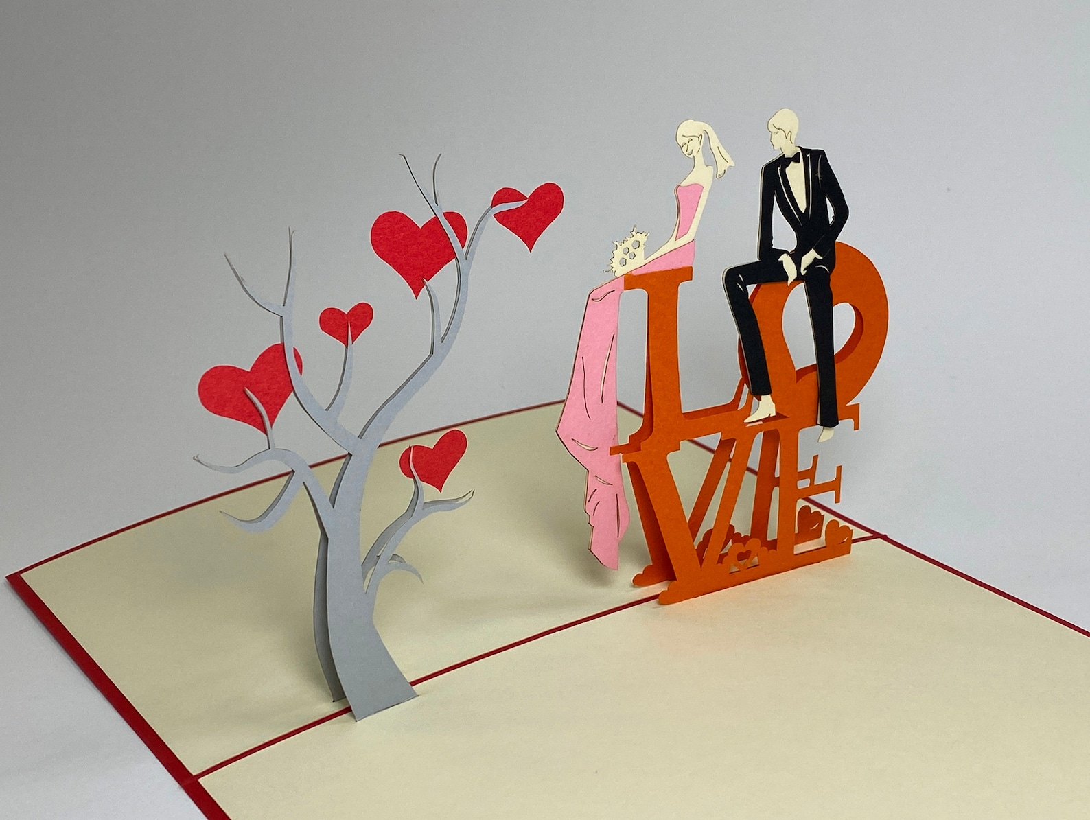 Love Couple Pop up Anniversary Card Romantic Love Pop up - Etsy