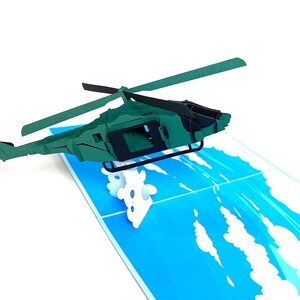 3D Helicopter Birthday Pop up Card - Father's Day Card - Pilot’s ...
