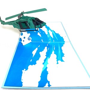 3D Helicopter Birthday Pop up Card - Father's Day Card - Pilot’s ...
