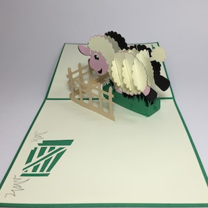 Sheep Birthday Card - Pop up Sheep 3D Card - 3D Funny Kid's Birthday ...