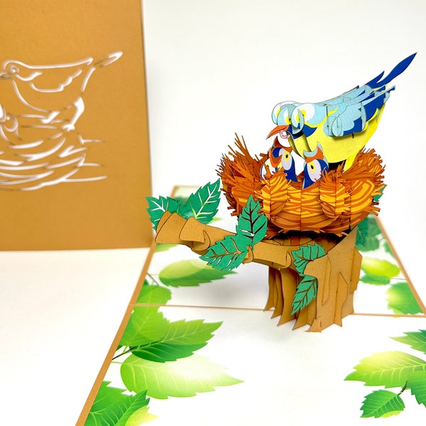Mother and Baby Bird - Etsy