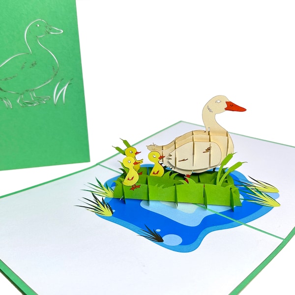 Pop up Duck Card - Etsy