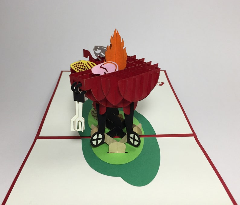 Barbeque Pop up Card - BBQ Birthday - Mother's Day - Father's Day - BBQ ...
