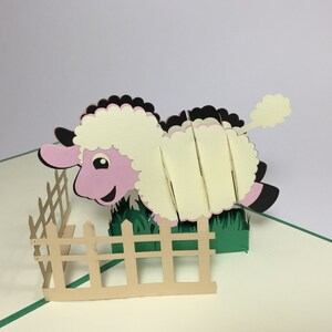 Sheep Birthday Card - Pop up Sheep 3D Card - 3D Funny Kid's Birthday ...