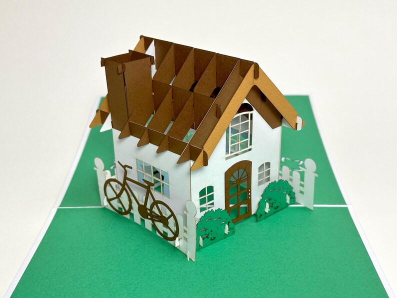 New Home Pop up Card Beautiful House Card Retirement Card - Etsy