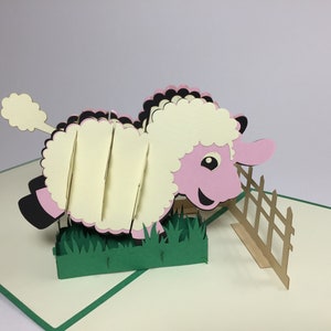 Sheep Birthday Card - Pop up Sheep 3D Card - 3D Funny Kid's Birthday ...