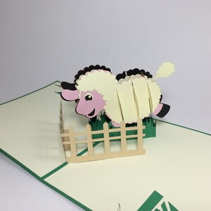 Sheep Birthday Card - Pop up Sheep 3D Card - 3D Funny Kid's Birthday ...
