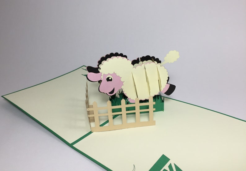 Sheep Birthday Card Pop up Sheep 3D Card 3D Funny - Etsy