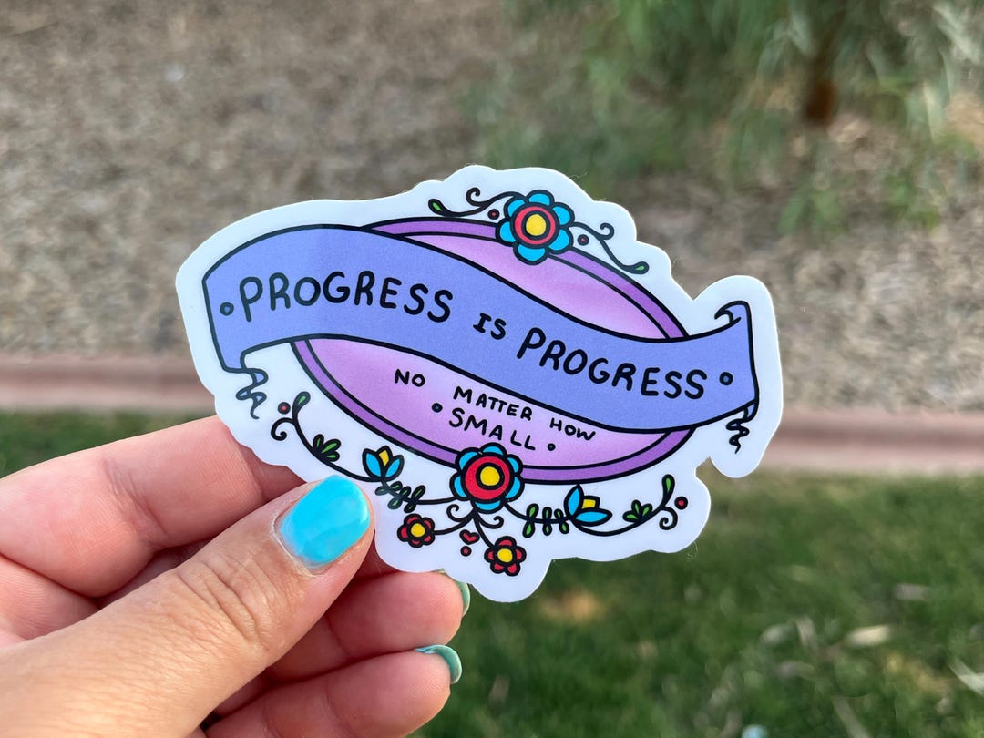 Progress is Progress Sticker | Therapy Reminder Decal | Mental Health ...