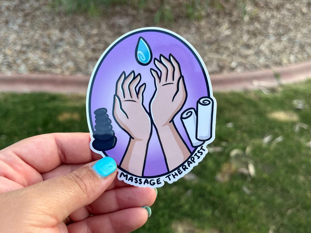 Massage Therapist Sticker | Massage Therapy Gift Decal | Hands Massage ...