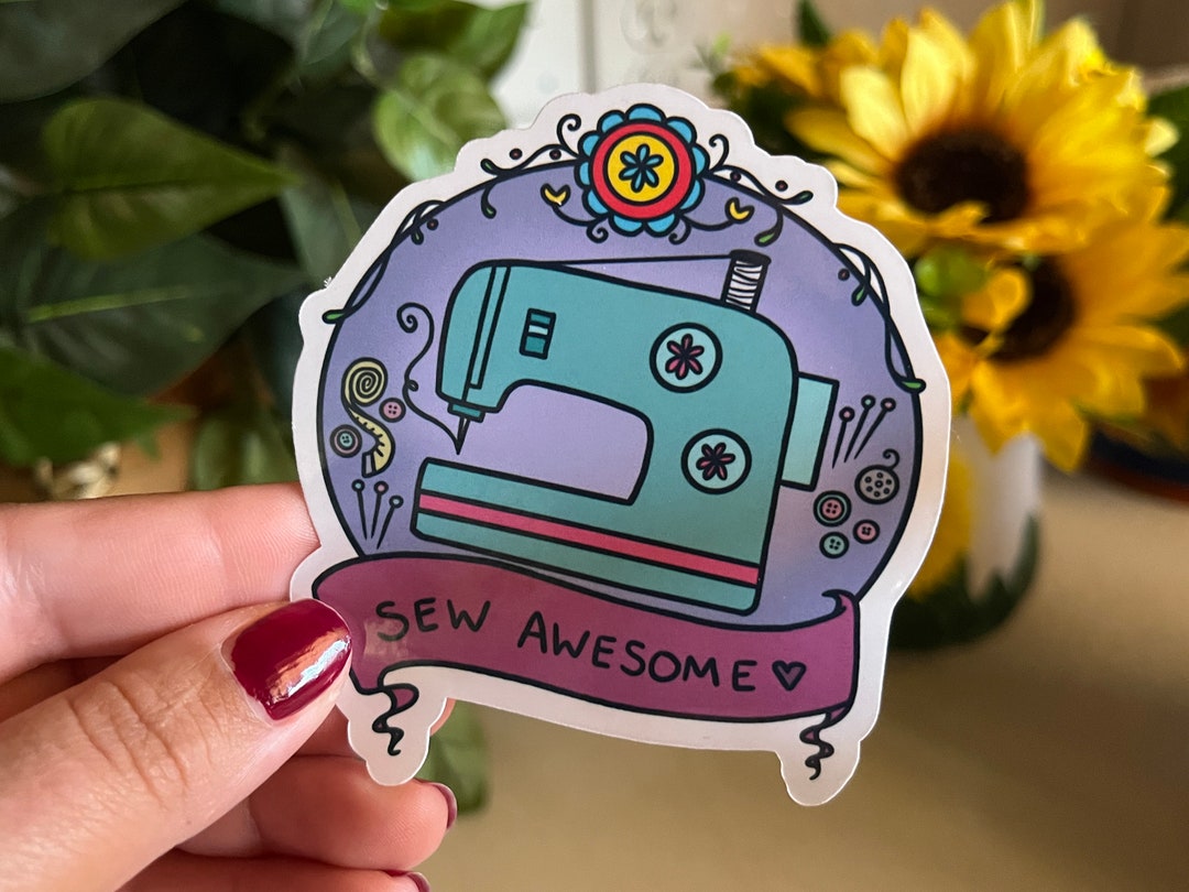 Sew Awesome Sewing Laptop, Water Bottle, Journal Sticker Crafter Sewer ...