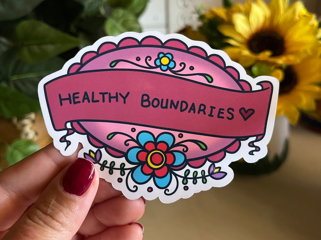 Healthy Boundaries Sticker Boundaries Mental Health Awareness Journal ...