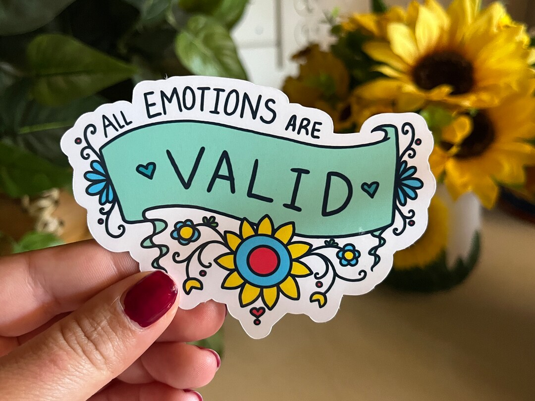 All Emotions Are Valid DBT Laptop, Water Bottle, Journal Sticker ...