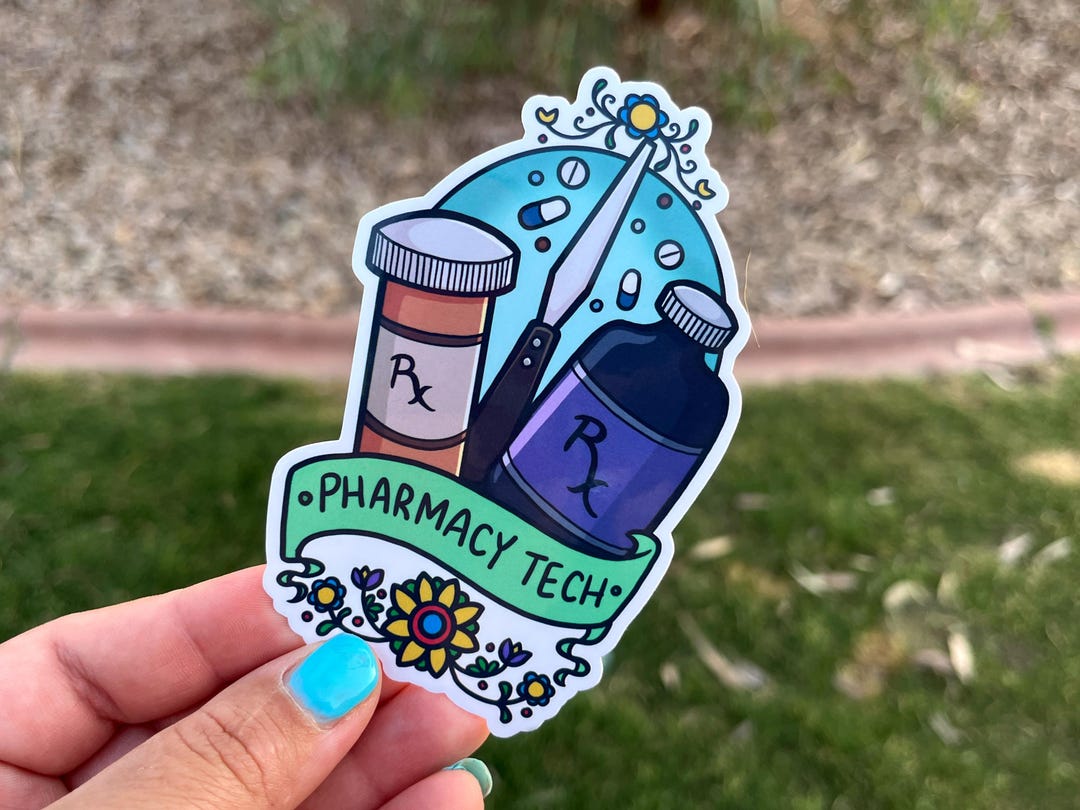Pharmacy Tech Decal | Medication RX Tech Spatula Laptop, Water Bottle ...