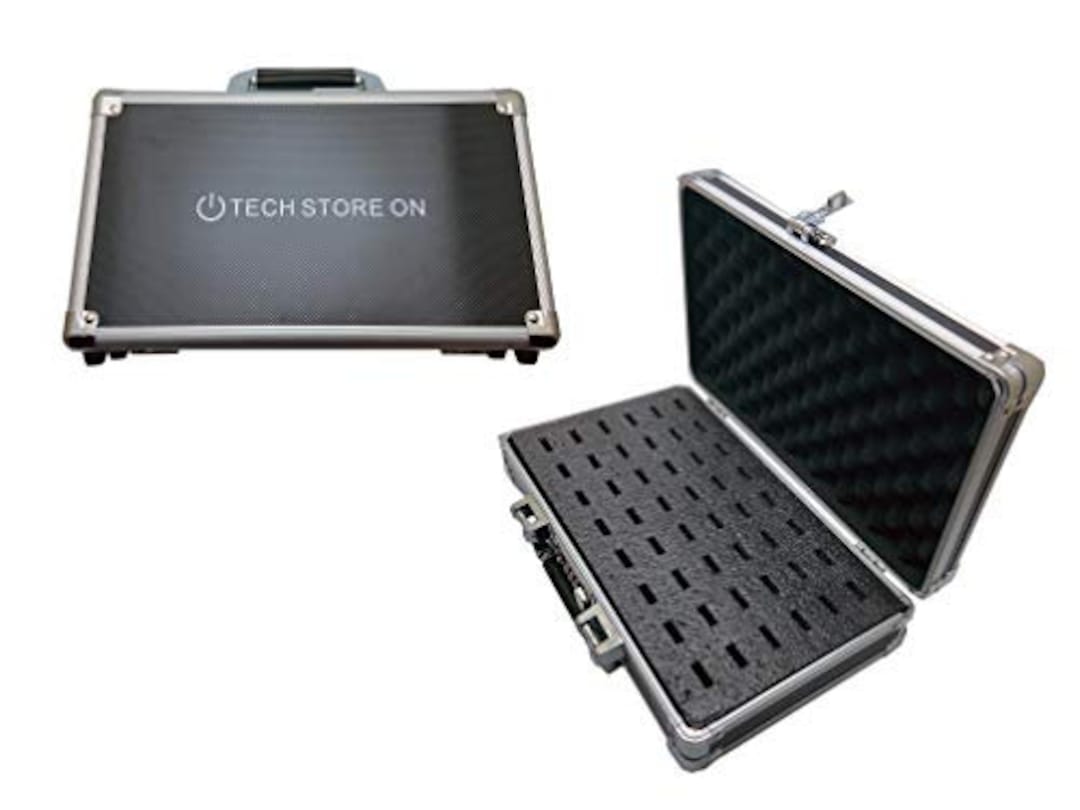 Aluminum USB Drive Organizer Case – 48-slot Antistatic Carry Case With ...