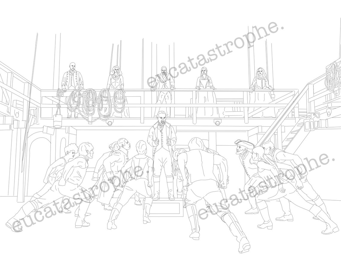 Hamilton Coloring Book Printable Download Unofficial, Broadway Musical ...
