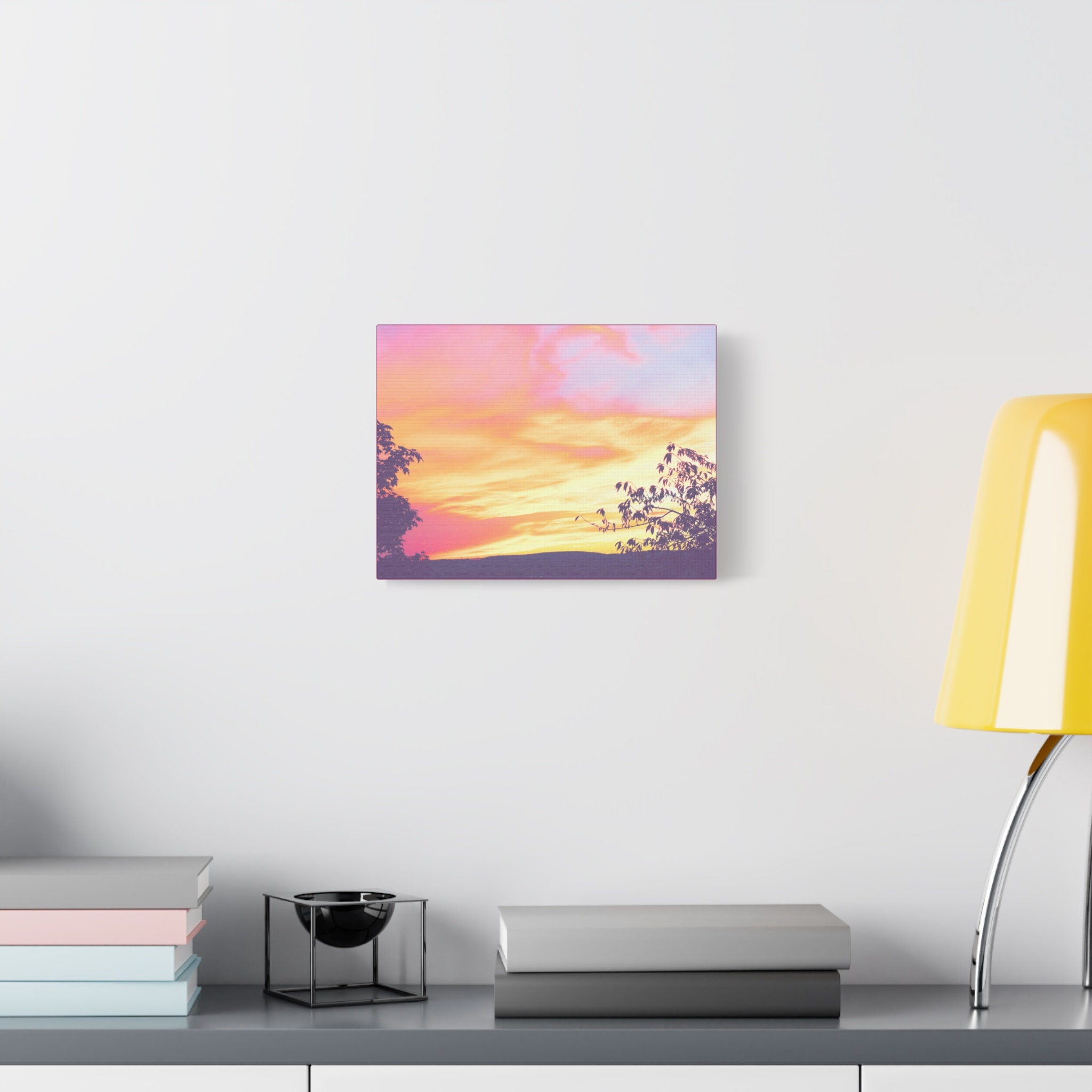 Sunset on Canvas Painting, Artworks - Etsy