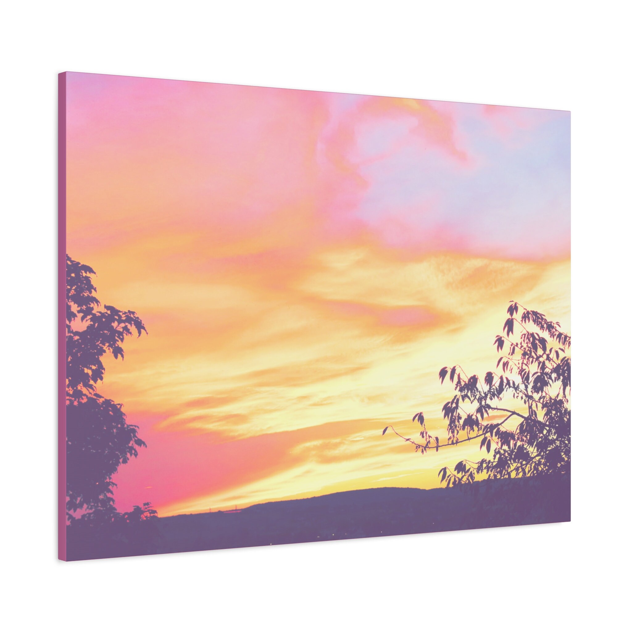 Sunset on Canvas Painting, Artworks - Etsy