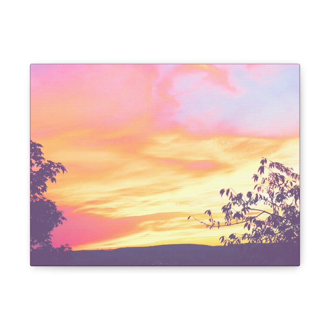 Sunset on Canvas Painting, Artworks - Etsy