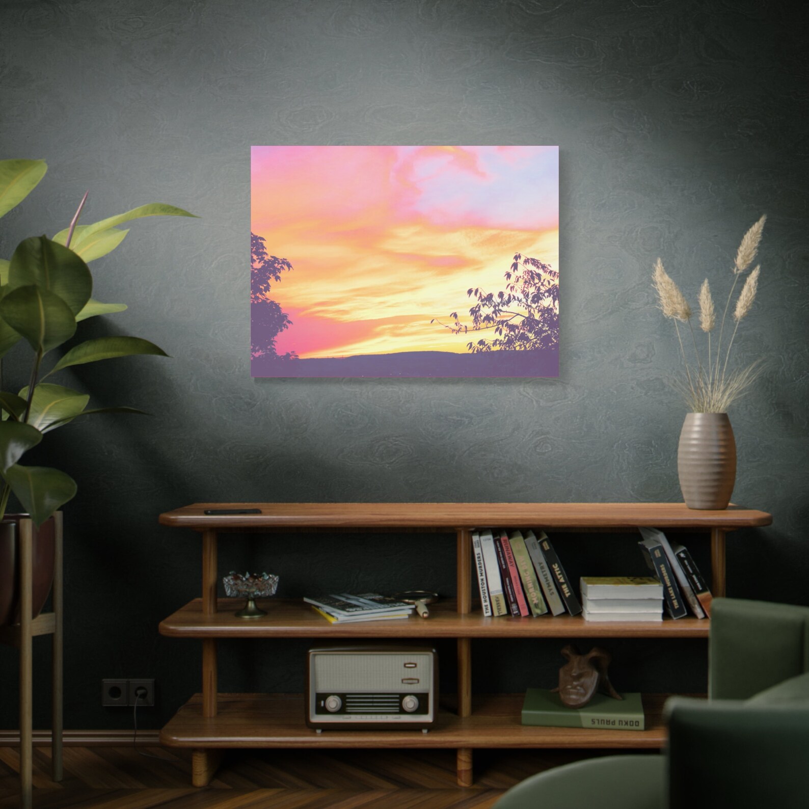 Sunset on Canvas Painting, Artworks - Etsy