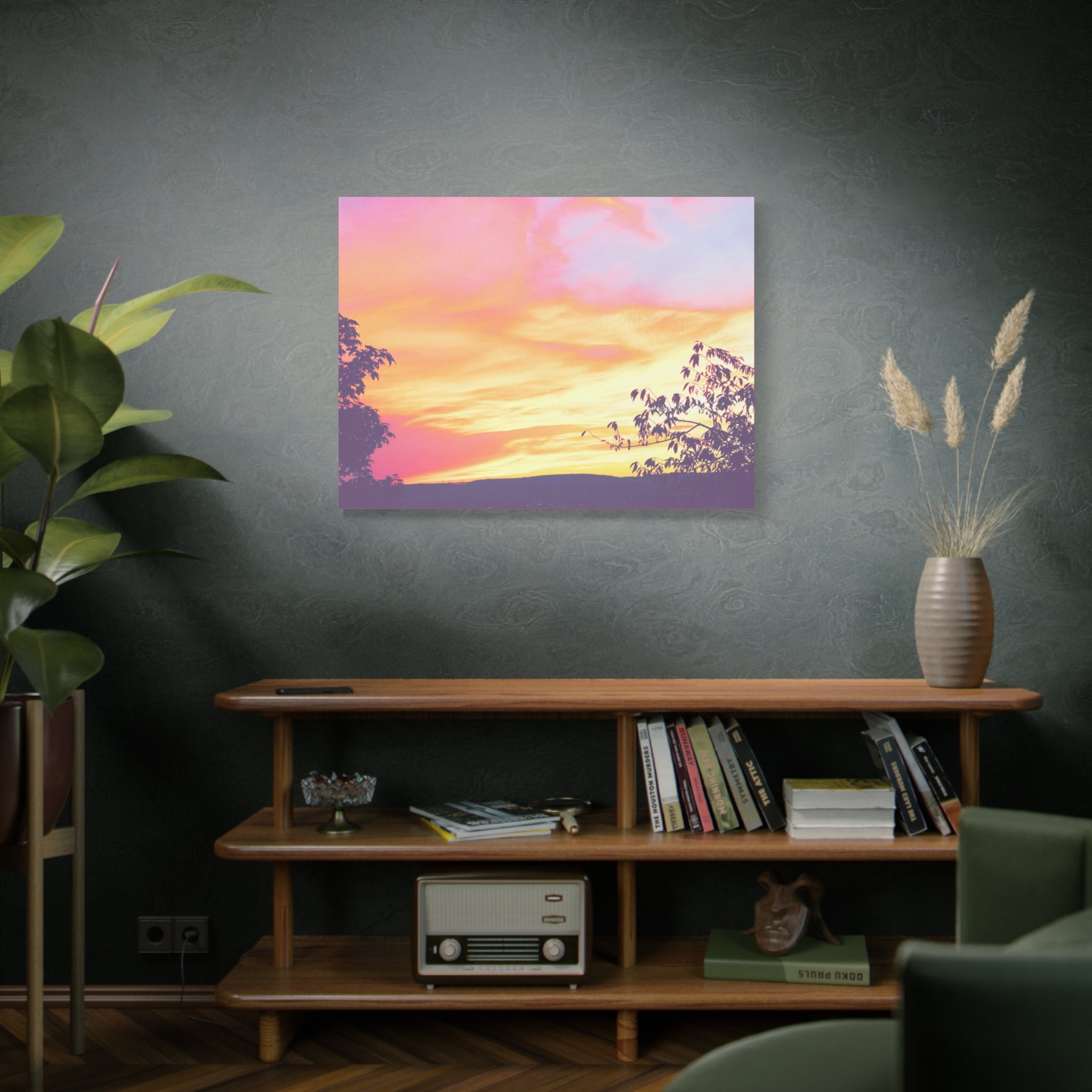 Sunset on Canvas Painting, Artworks - Etsy