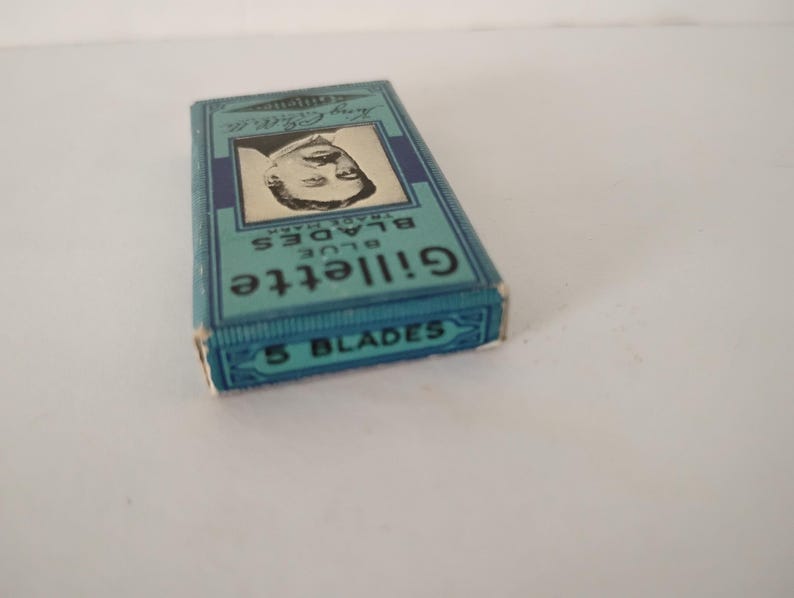 Vintage Gillette Blue Blades - Etsy