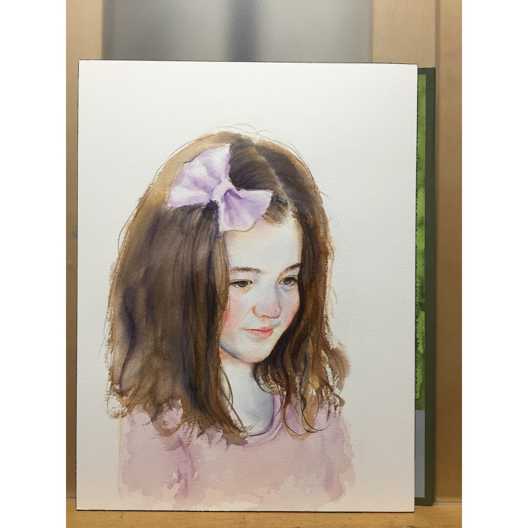 Custom Watercolor Portrait: Hand-painted From Photo - Etsy