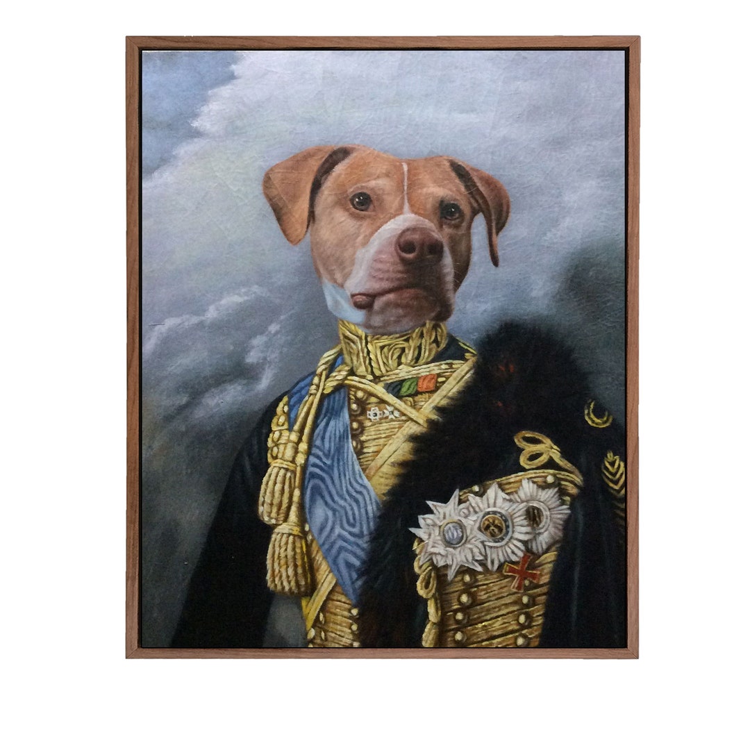 Custom Hand Painted Royal Pet Portrait: Renaissance Dog Painting ...