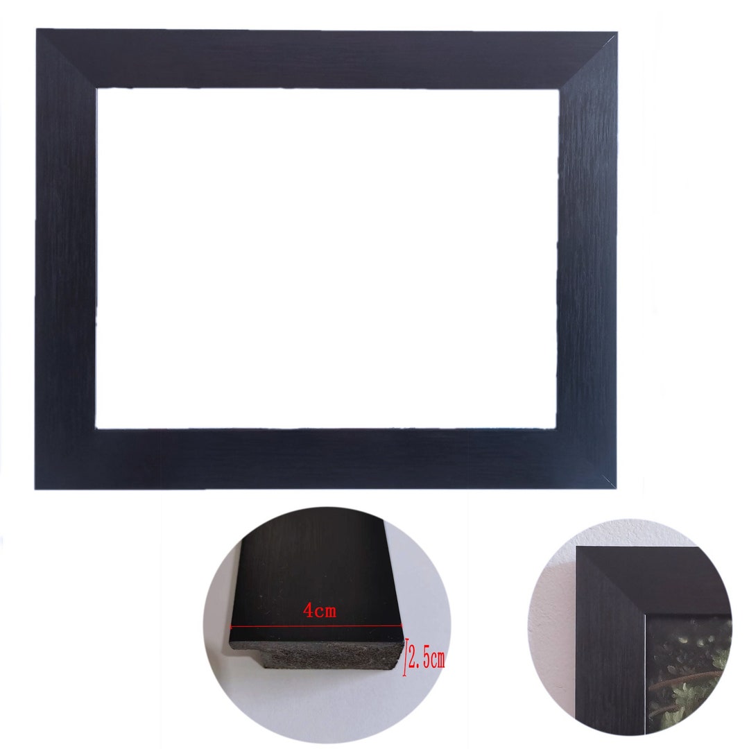 4cm Black Flat Frame，custom PS Polymer Material Frame , Custom Art ...