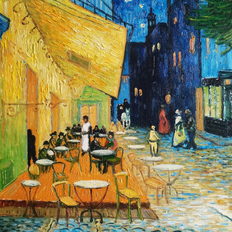 Vincent Van Gogh's Café Terrace at Night -hand Painted Oil Painting ...