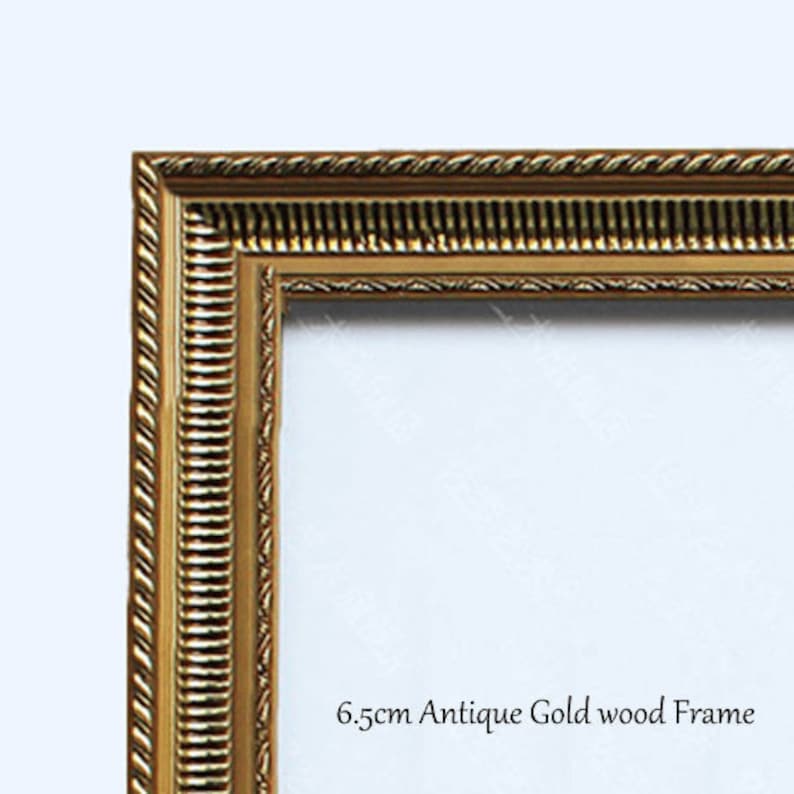 6.5cm Antique Gold wood Frame Custom Art Frame for Oil | Etsy