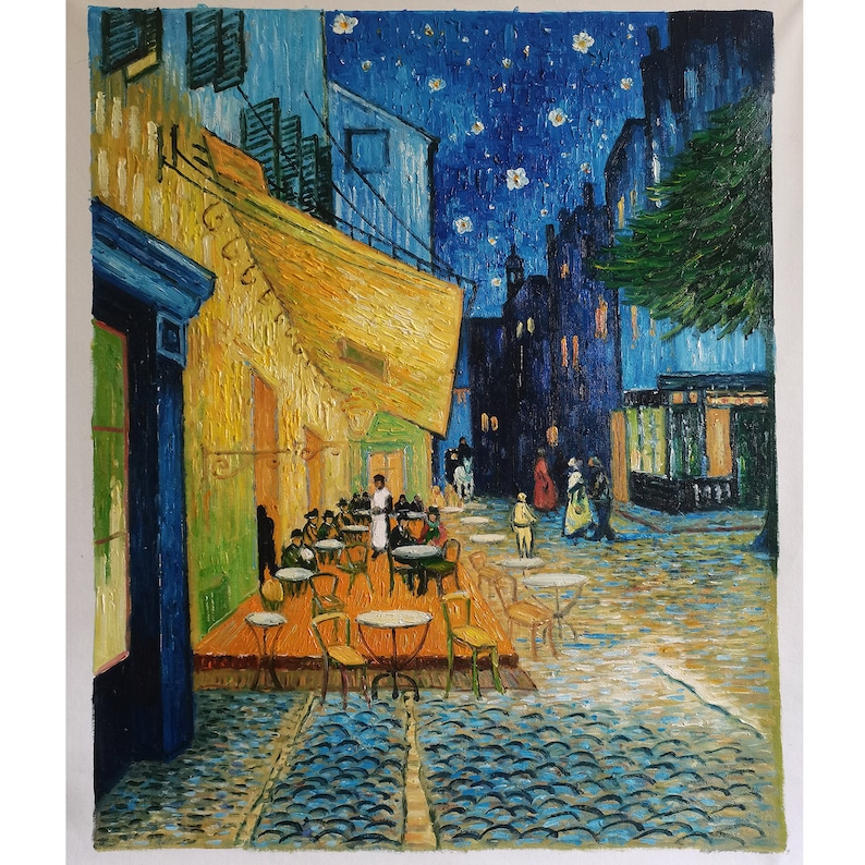 Vincent Van Gogh's Café Terrace at Night -hand Painted Oil Painting ...
