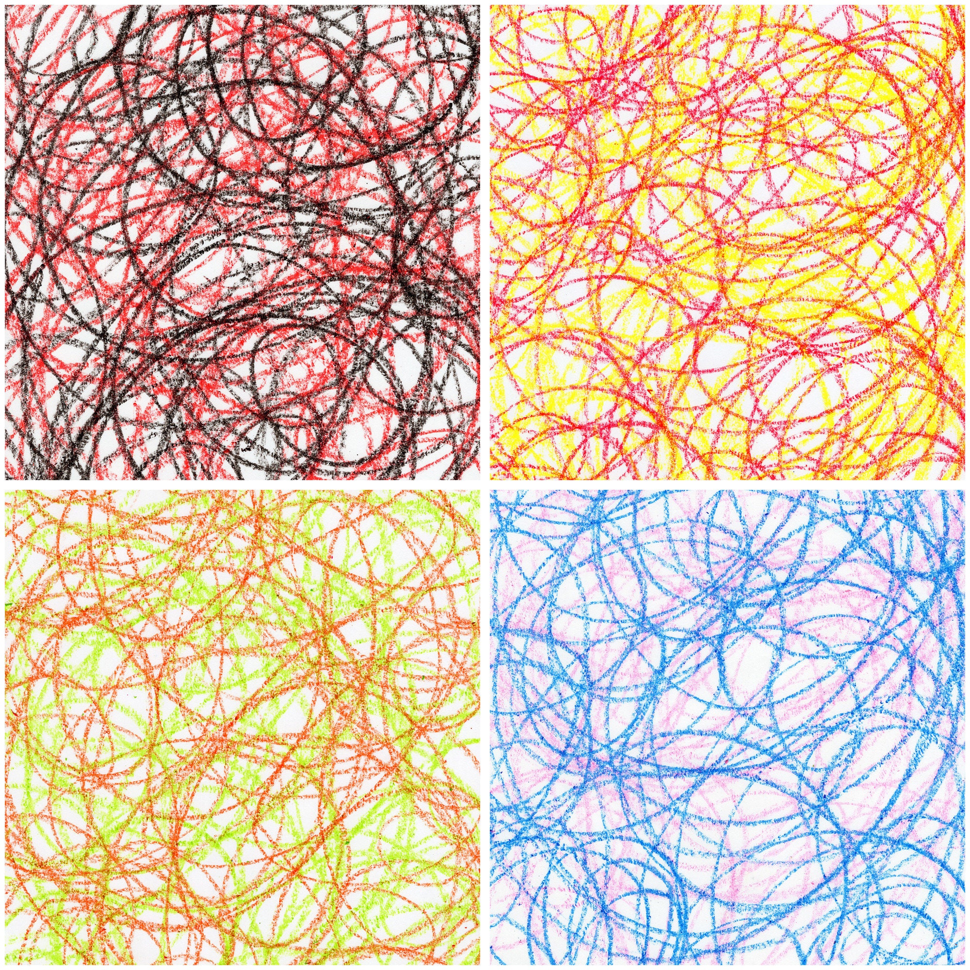 Crayon Scribble Textures - Digital Paper Background - Surface Design ...