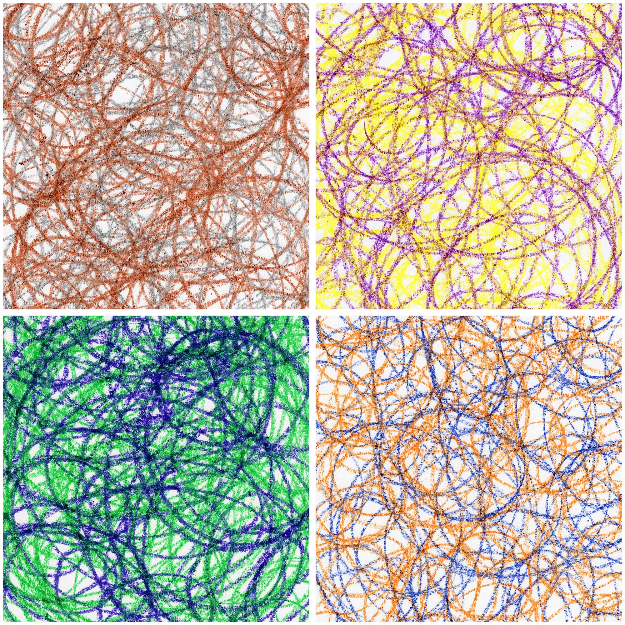 Crayon Scribble Textures - Digital Paper Background - Surface Design ...