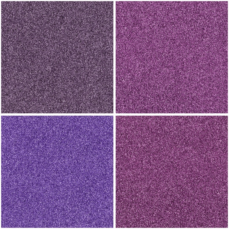 Purple Glitter Textures - Digital Paper Set - Glitter Background ...