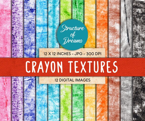 Crayon Textures Digital Paper Background Surface Design - Etsy