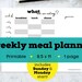 Horizontal Weekly Meal Planner Printable, Weekly Menu Planner Printable ...