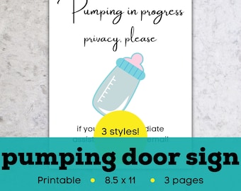Pumping Door Sign Printable - Etsy