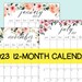Watercolor 2023 Calendar Printable, Monthly Calendar Printable Pretty ...