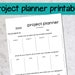Project Planner Printable, Productivity Planner Printable, Task Tracker ...