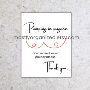 Pumping Room Decor Pumping in Progress Sign Nursing Sign | Etsy