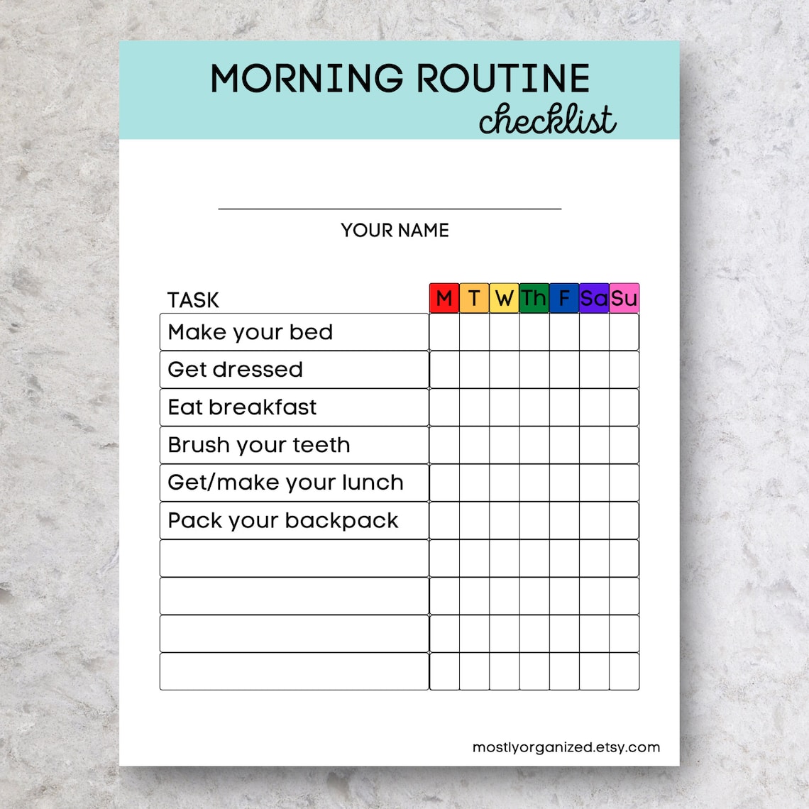 Printable Morning Routine Checklist - prntbl.concejomunicipaldechinu.gov.co